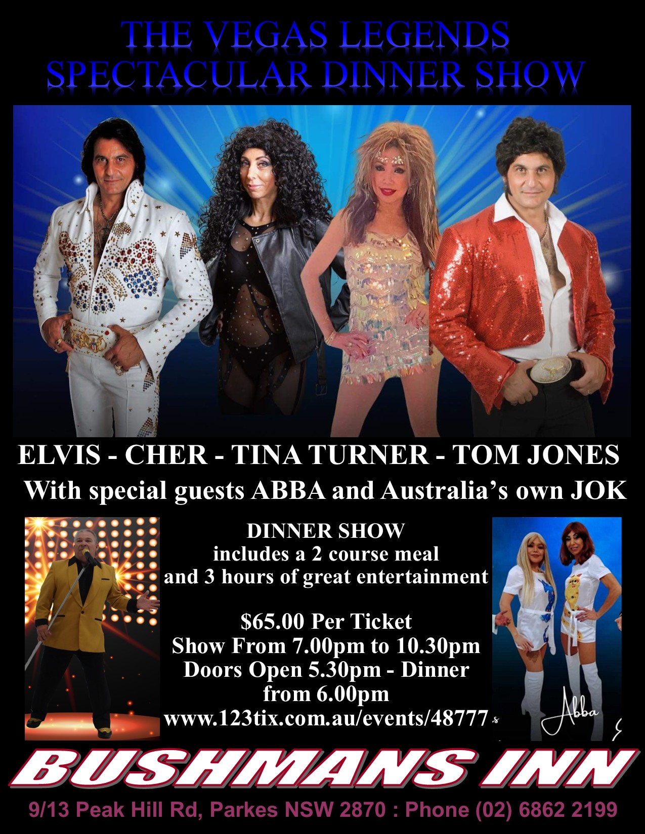 The Vegas Legends Spectacular Dinner Show - Parkes Elvis Festival