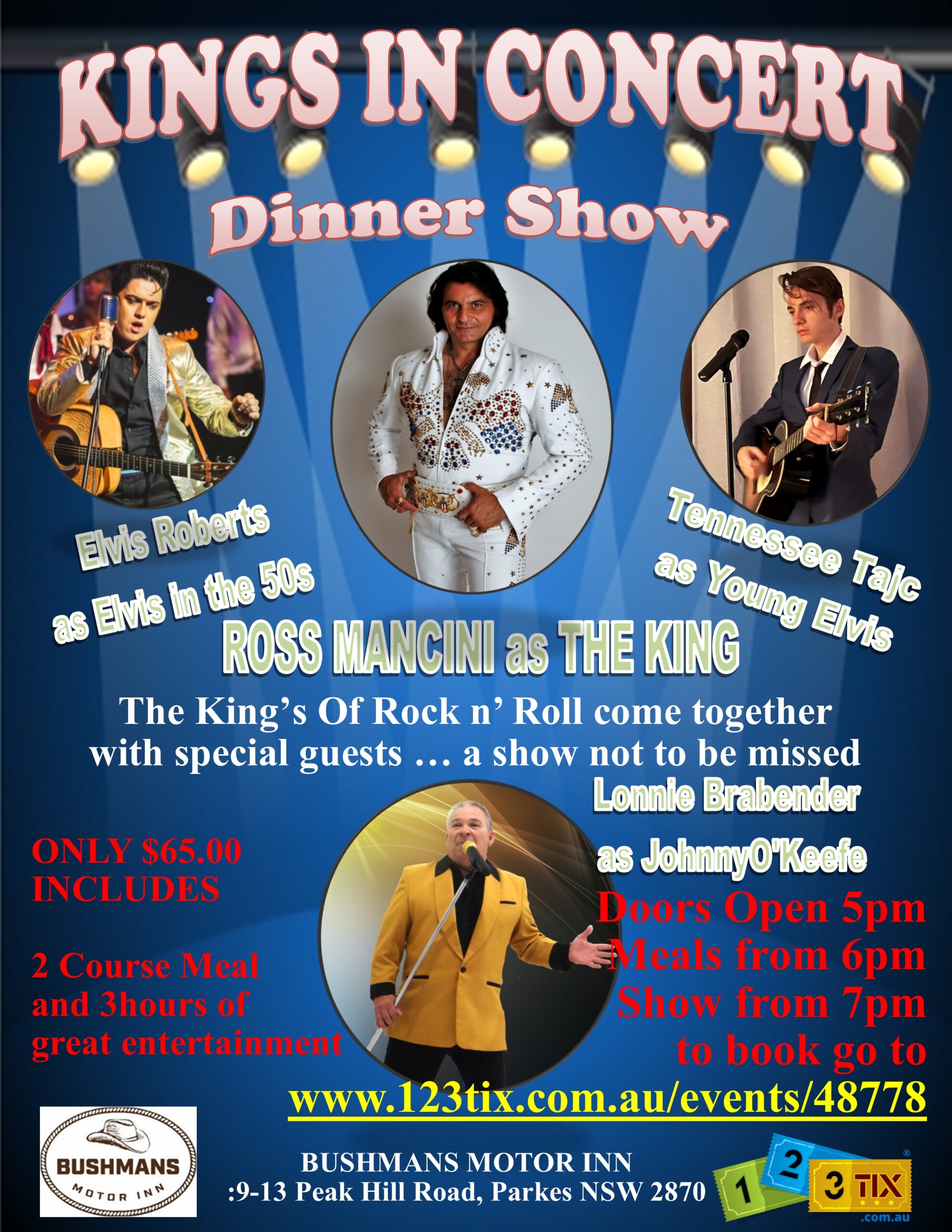 Kings in Concert Dinner Show - Parkes Elvis Festival