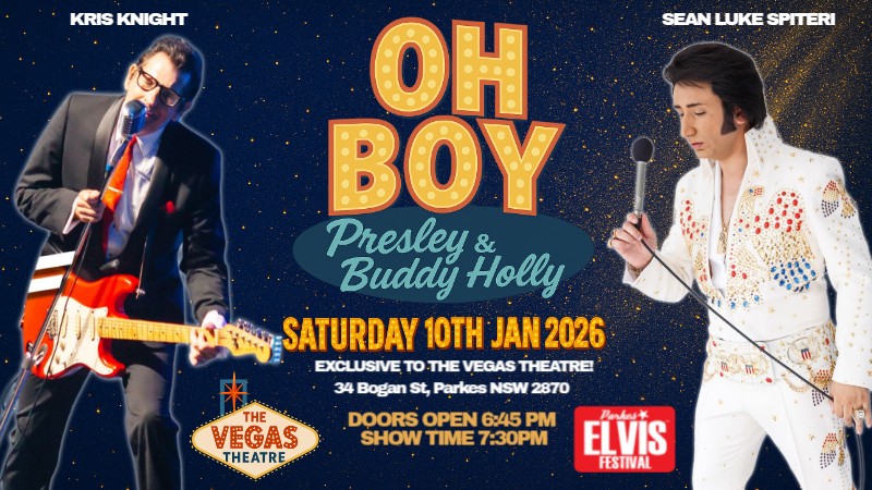 "OH BOY' Presley and Buddy Holl Staring Sean Spiteri and Kris Knight ...